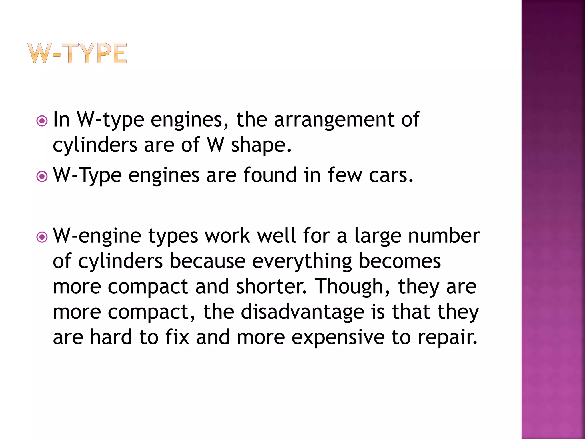 ENGINE CYLINDER & ENGINE TYPES | PPTX