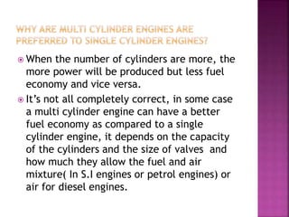 ENGINE CYLINDER & ENGINE TYPES | PPTX