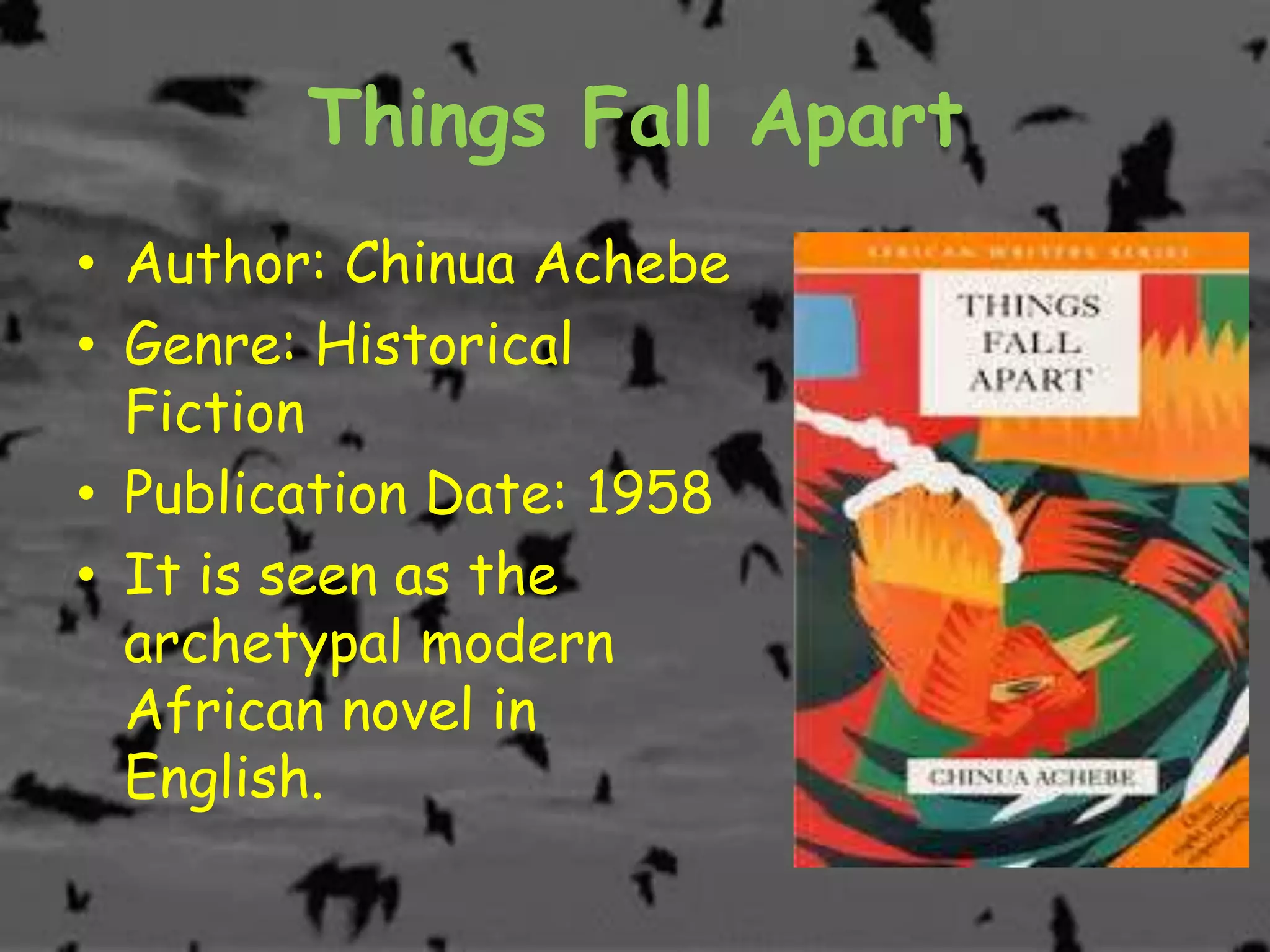 How culture is presented in Things Fall Apart?. | PPTX