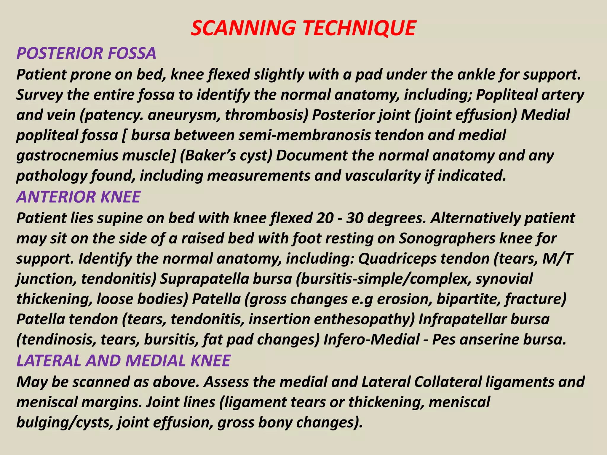 Presentation1.pptx, ultrasound examination of the knee joint. | PPTX