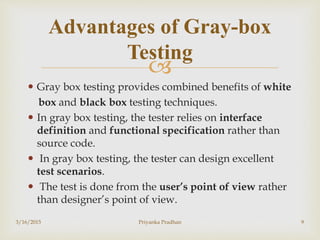 GrayBox Testing and Crud Testing By: Er. Priyanka Pradhan | PPTX