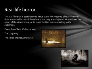 Types of horror film | PPT