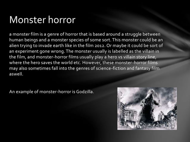 Types of horror film | PPT