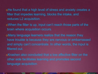 Second language learning | PPTX