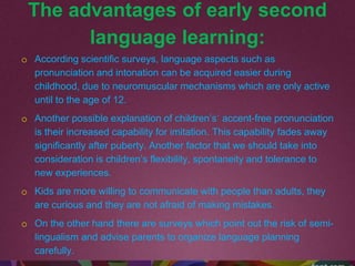 Second Language learning | PPTX