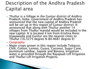 ENVIRONMENTAL IMPACT ASSESSMENT ON NEW ANDHRAPRADESH CAPITAL AREA ...