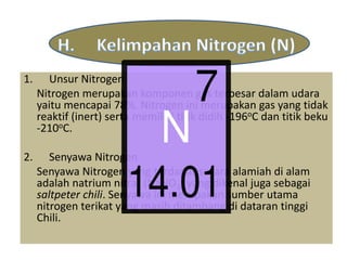 Kelimpahan unsur di alam | PPTX