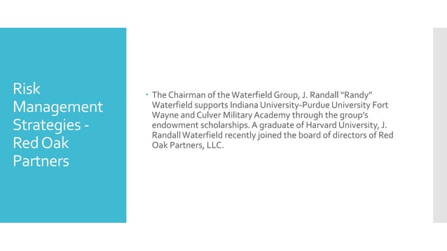 Risk Management Strategies - Red Oak Partners | PPT