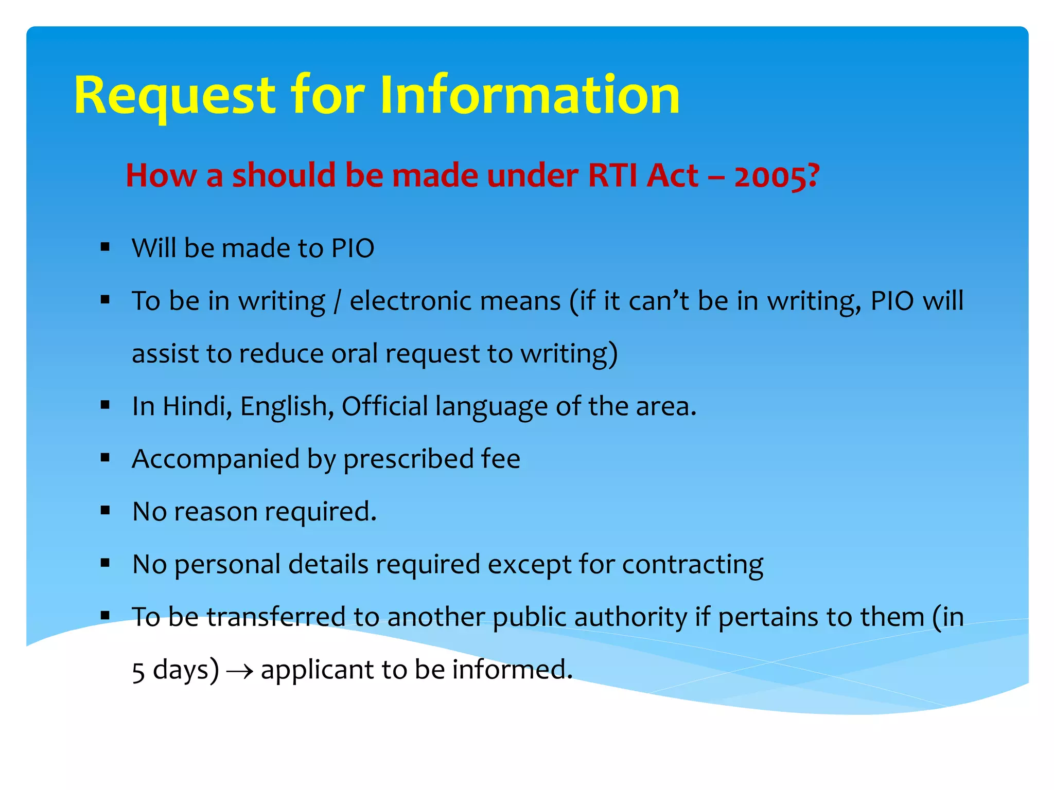 Right To Information Act, 2005. | PPTX