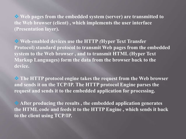 EMBEDDED WEB TECHNOLOGY | PPTX | Web Design and HTML | Internet