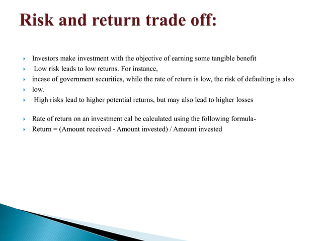 Risk and return analysis on equity share | PPT