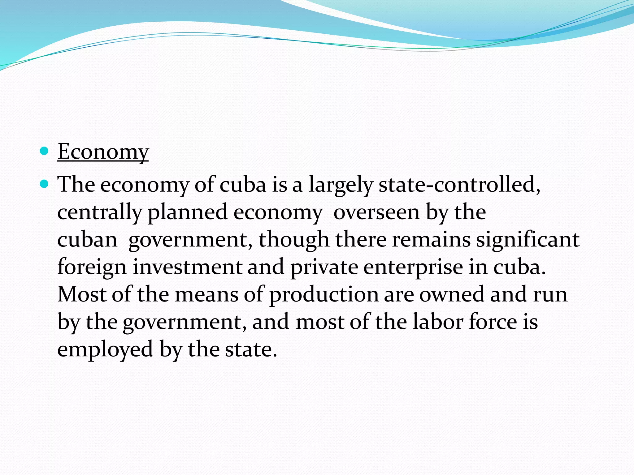 Presentation on cuba | PPTX | South America Travel | Travel Locations