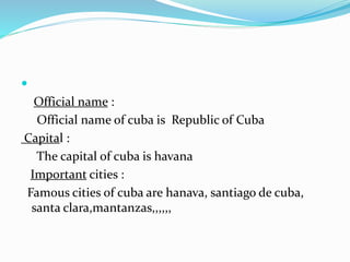 Presentation on cuba | PPTX