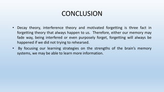 Forgetting Theory | PPTX