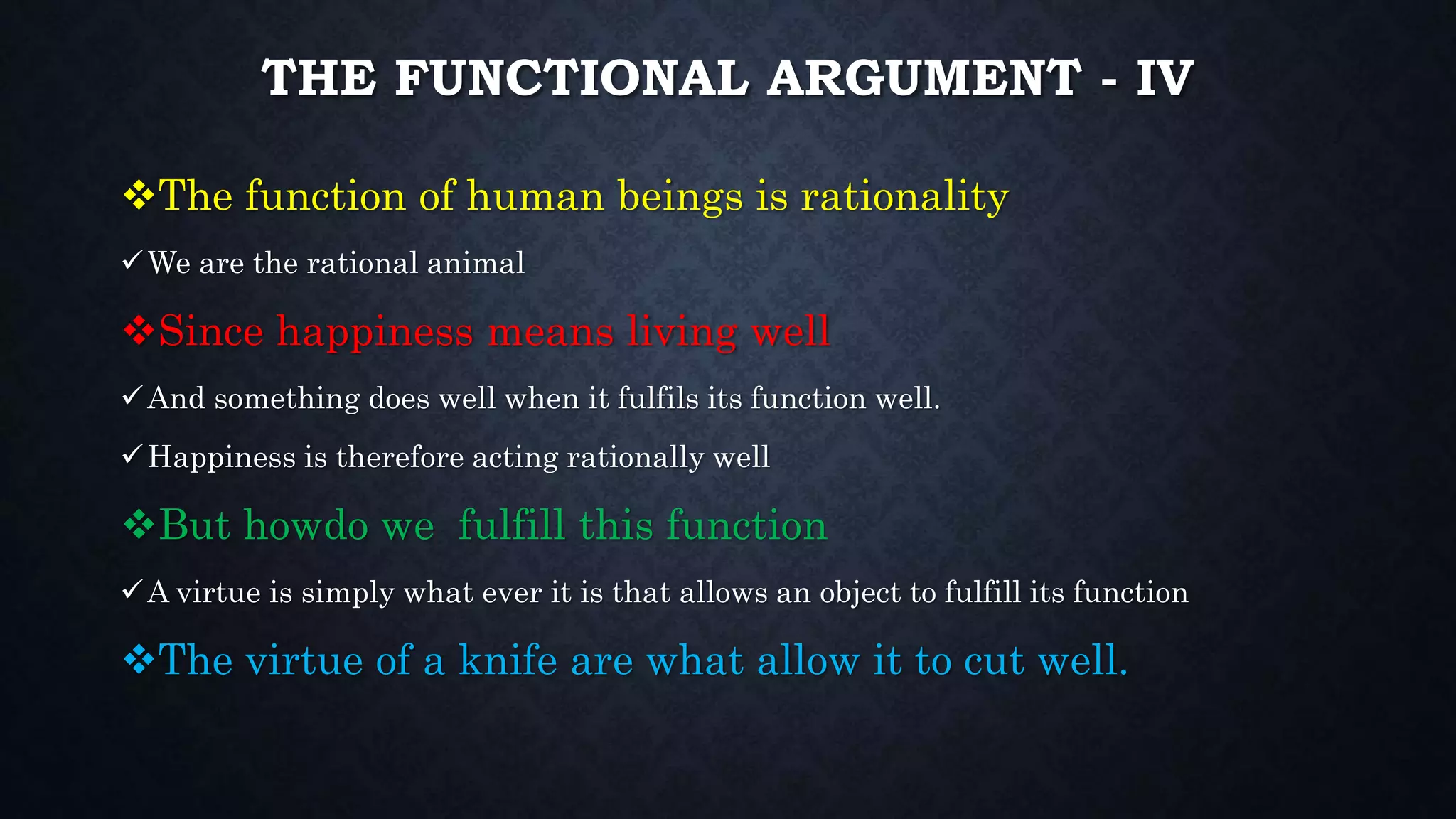 Aristotle's concept of happiness | PPTX