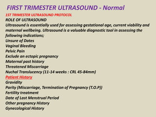 Presentation1.pptx, ultrasound examination of the 1st trimester ...
