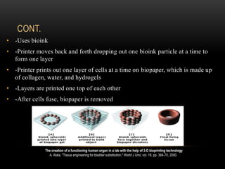 New advance in bio-printing and tissue engineering | PPTX