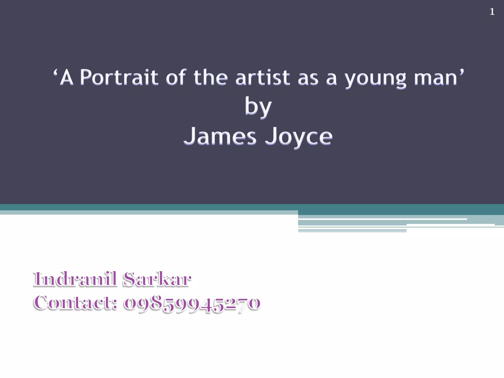 A Portrait of the artist as a young man | PPTX | Christianity ...