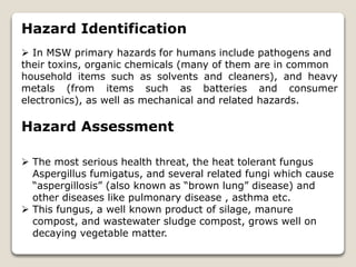 risk assessment of solid waste | PPTX