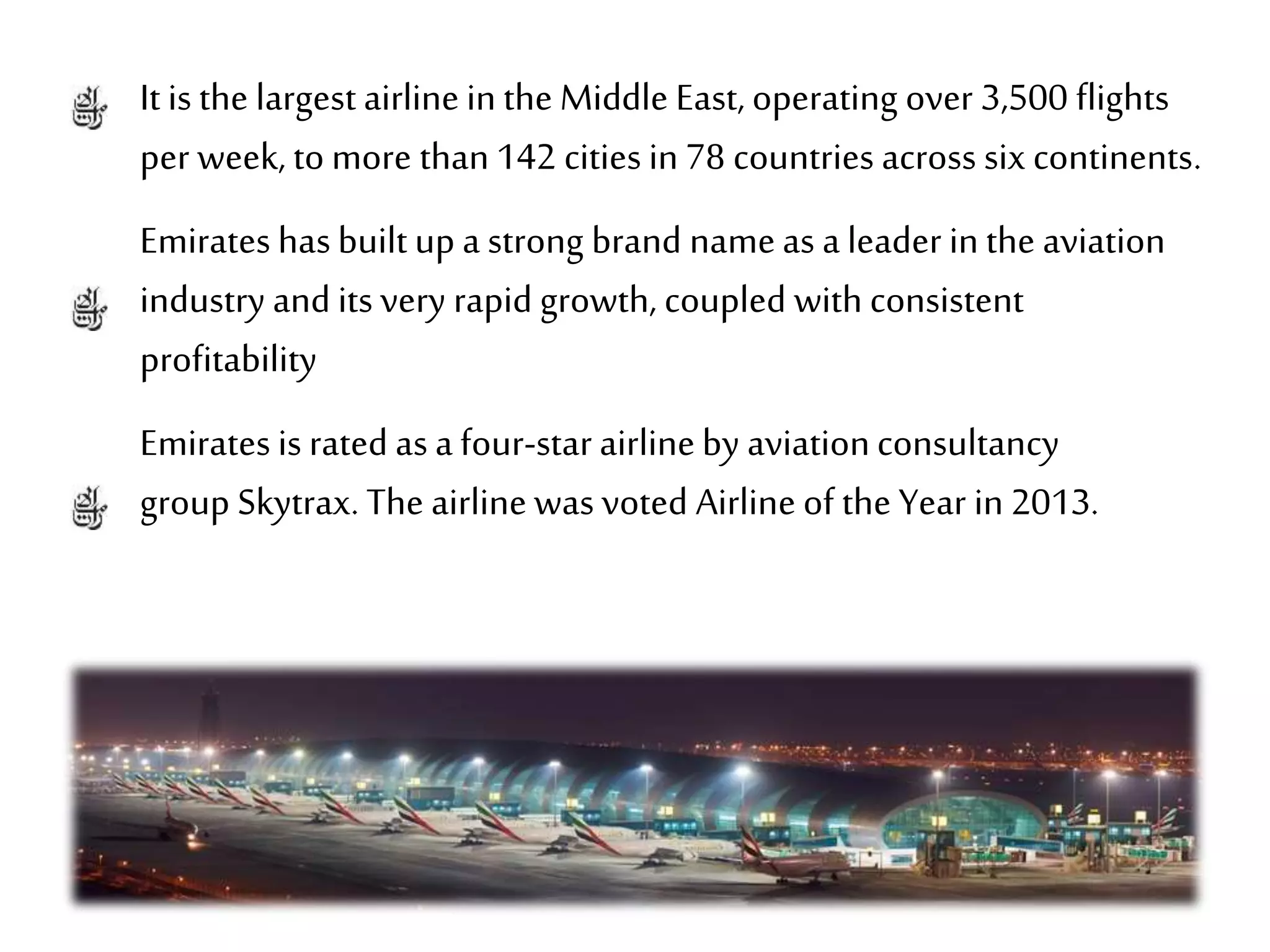 Emirates Airlines Timeline | PPTX