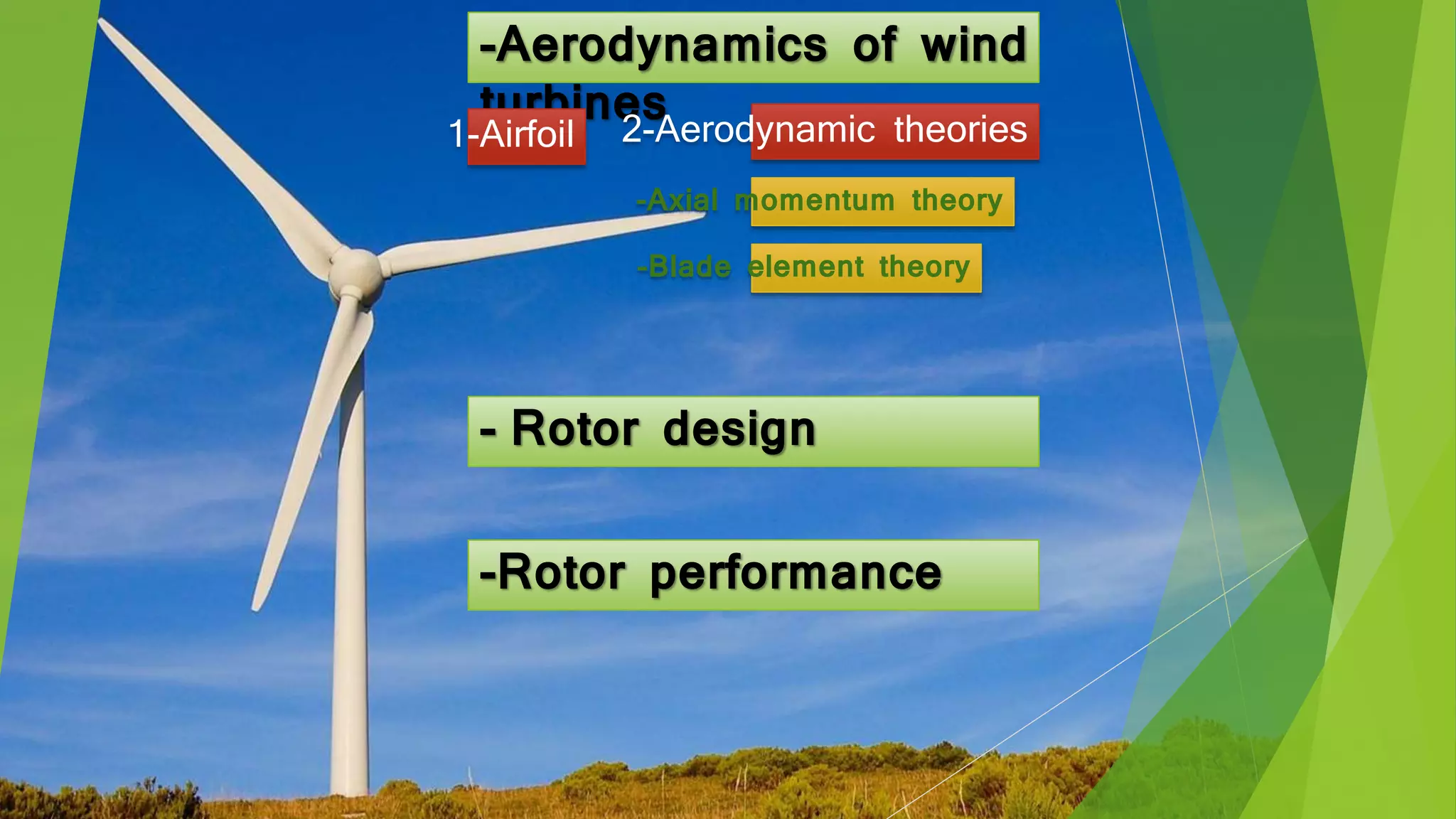 Aerodynamic,rotor design and rotor performance of horizontal axis wind ...