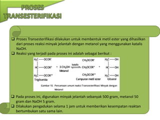 Pembuatan Biodiesel | PPTX