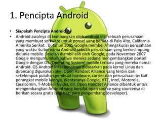 Presentation1 Sejarah ANDROID | PPT