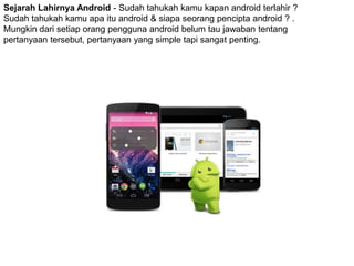 SEJARAH_LAHIRNYA_ANDROID | PPT