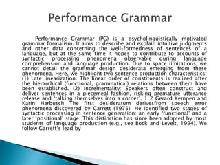 Performance Grammar | PPTX
