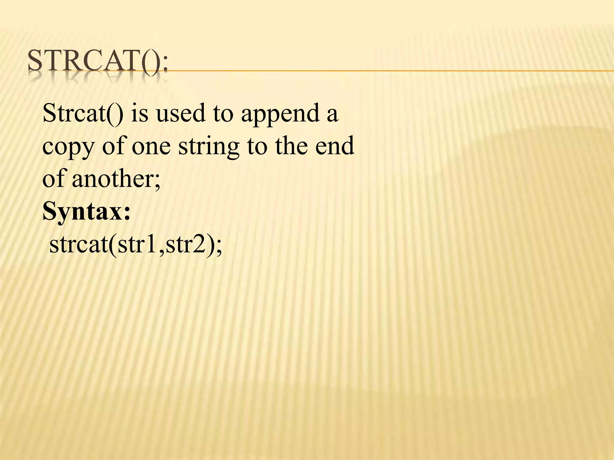 String Handling in c++ | PPTX