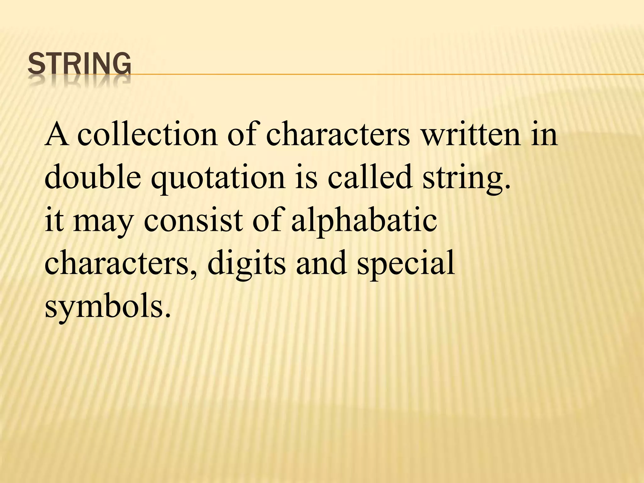 String Handling in c++ | PPTX