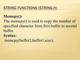 String Handling in c++ | PPTX