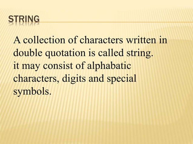 String Handling in c++ | PPTX | Programming Languages | Computing