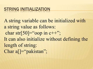 String Handling in c++ | PPT