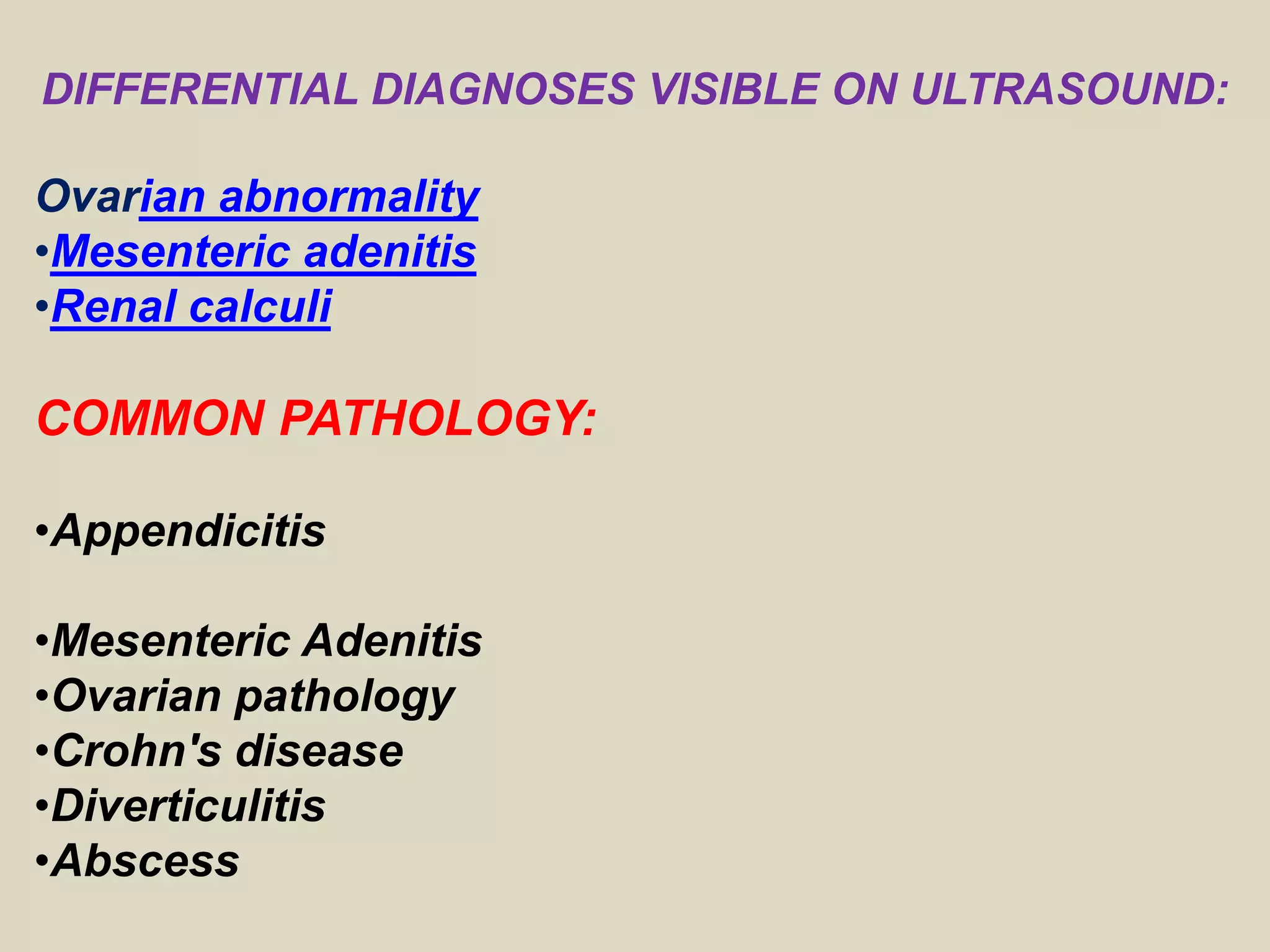 Presentation1.pptx, ultrasound examination of the appendix. | PPTX