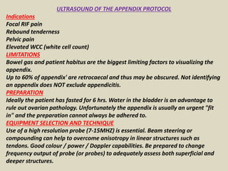 Presentation1.pptx, ultrasound examination of the appendix. | PPTX