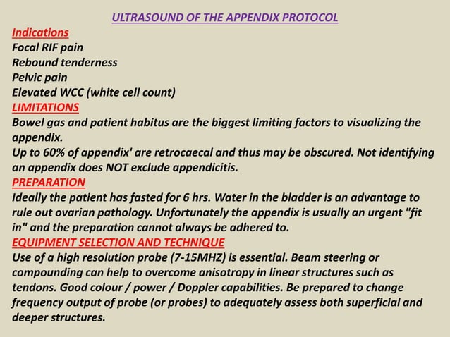 Presentation1.pptx, ultrasound examination of the appendix. | PPTX