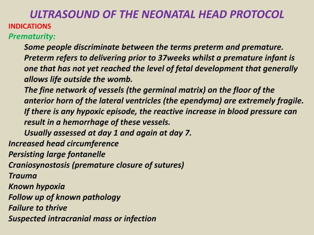 Presentation1.pptx, ultrasound examination of the neonatal head. | PPTX