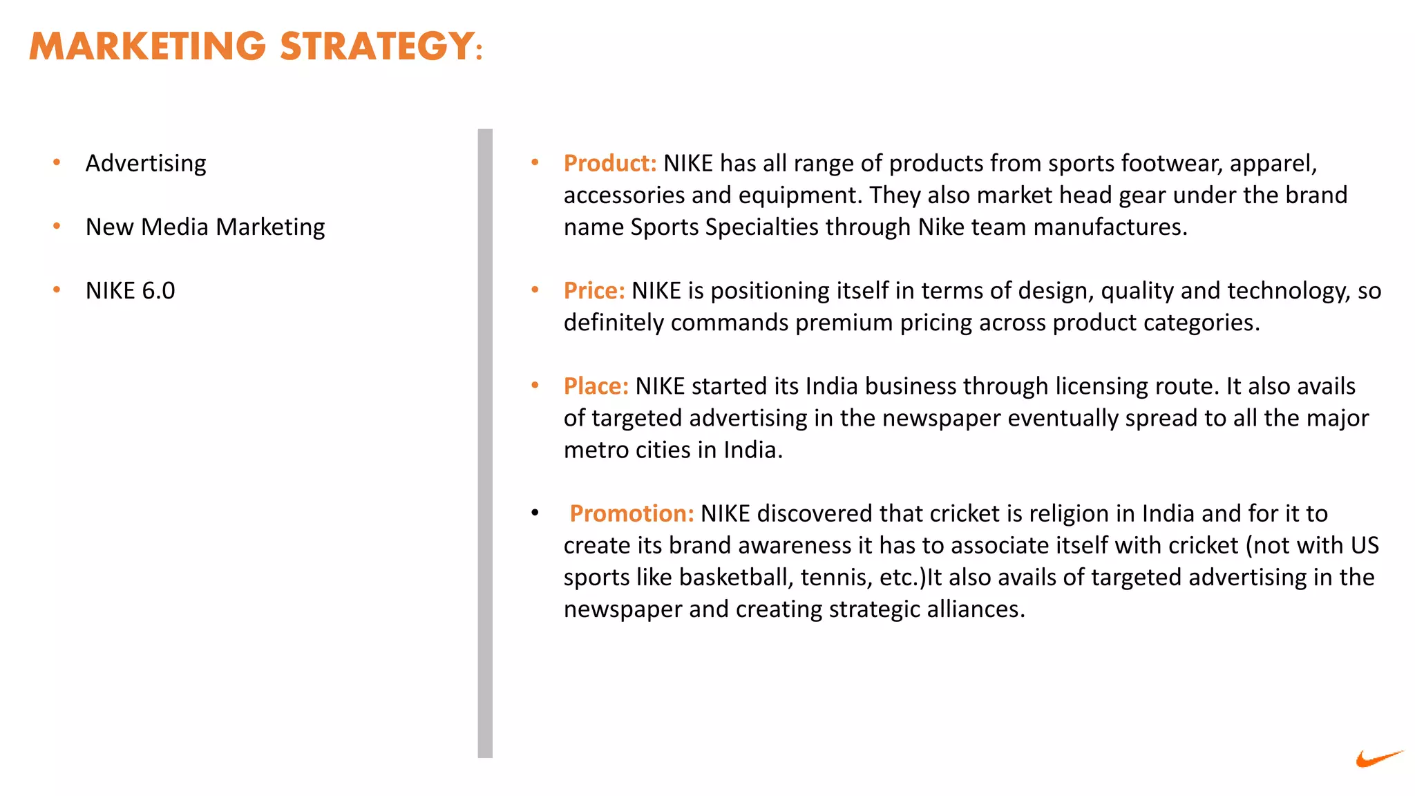 nike - the comapny | PPT