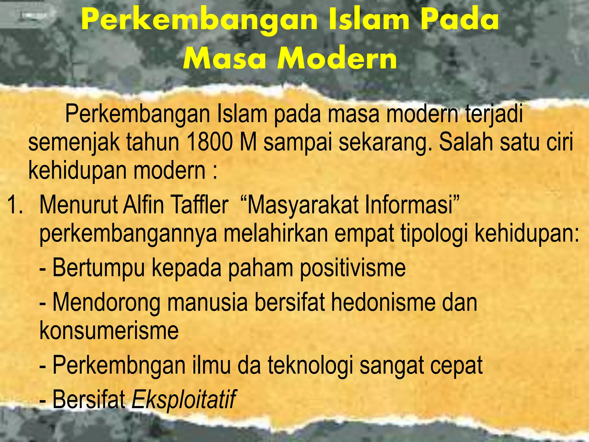 Perkembangan Islam Masa Modern | PPTX