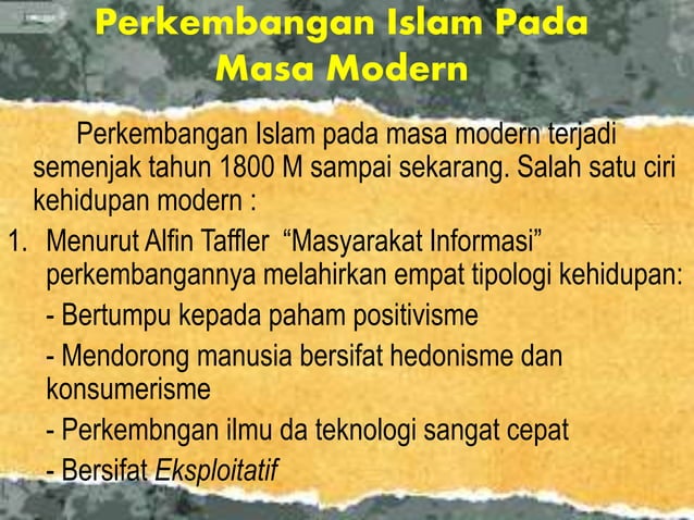 Perkembangan Islam Masa Modern | PPTX