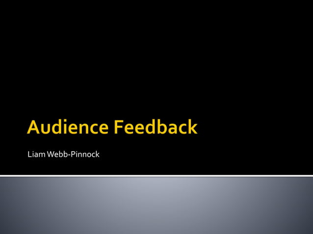 Audience Feedback | PPTX