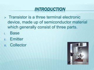 Presentation based on Transistors | PPT