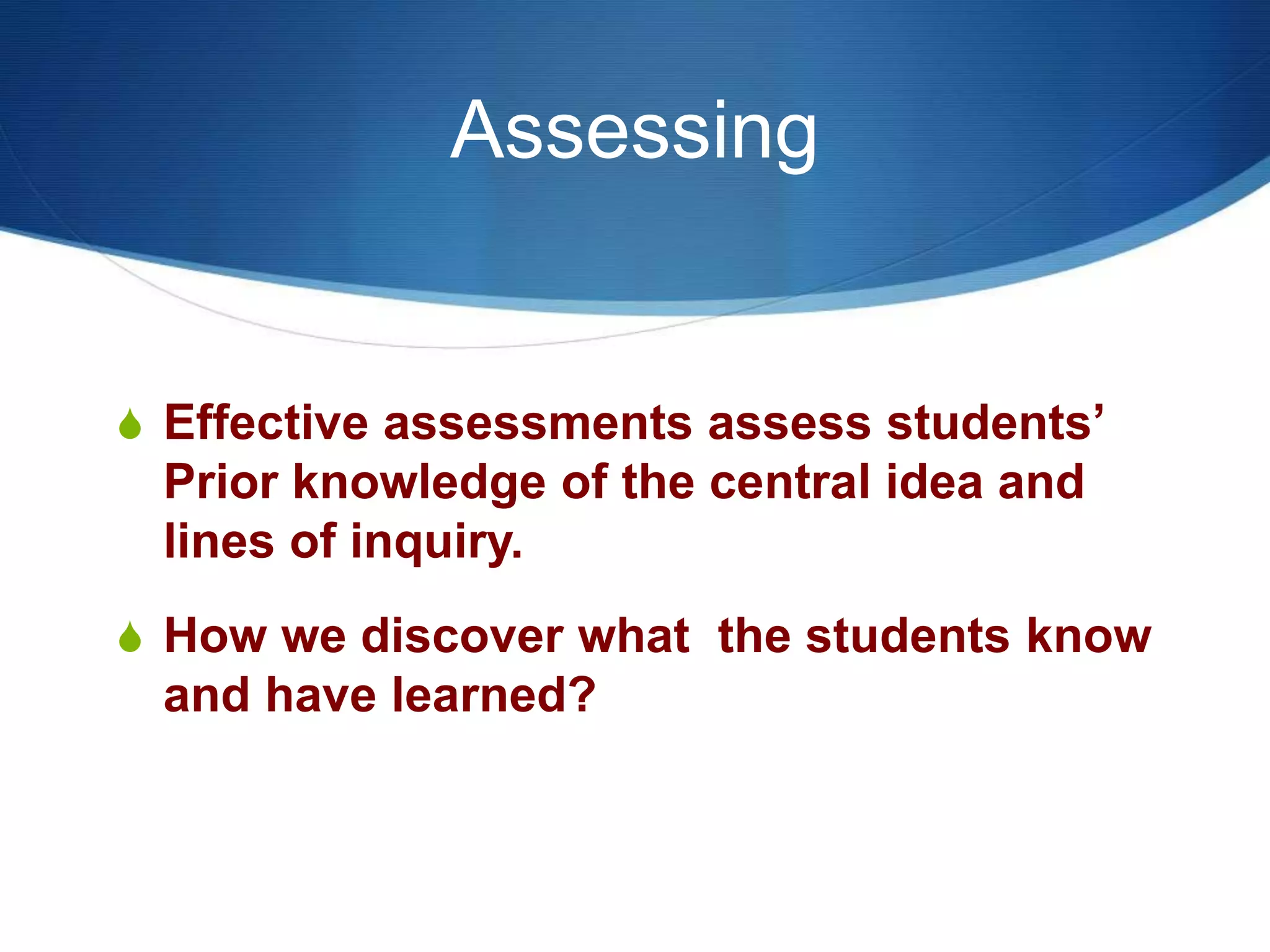 PYP ASSESSMENTS | PPT