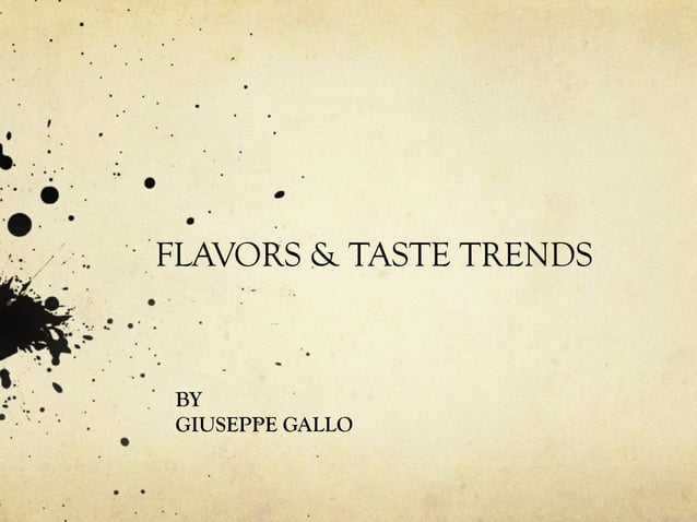 Flavour & Taste Trends | PPT