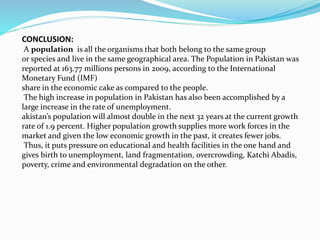 population growth. assignment of presentation | PPTX