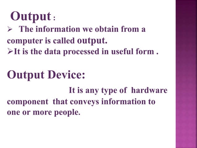Output Devices - Monitors and screens | PPT