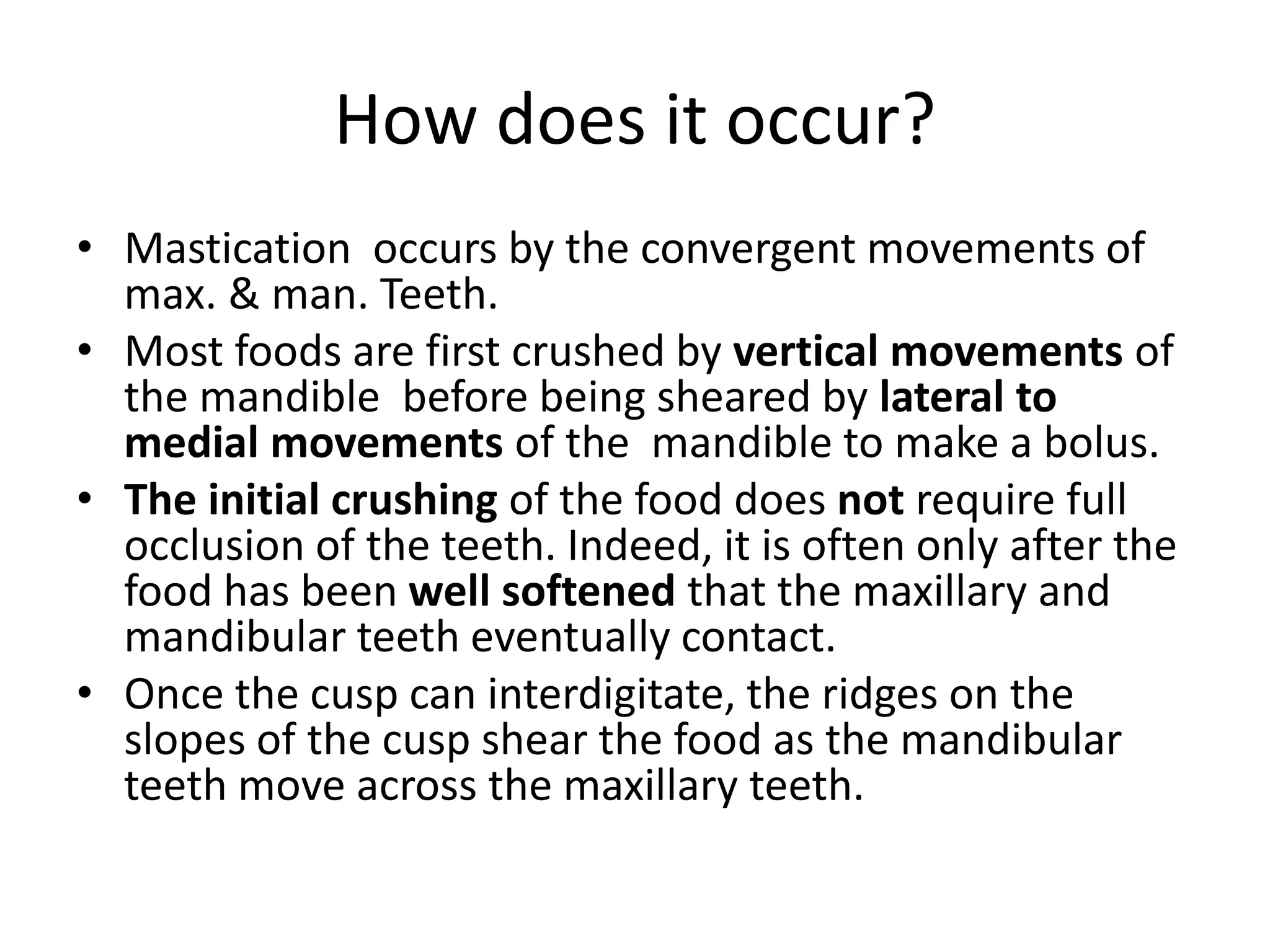 Mastication. Chewing Cycles & Oral Reflexes - Oral Physiology | PPTX