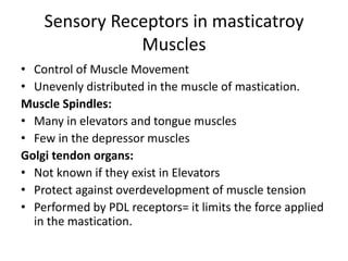 Mastication. Chewing Cycles & Oral Reflexes - Oral Physiology | PPTX