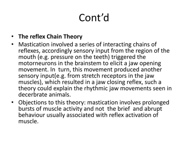 Mastication. Chewing Cycles & Oral Reflexes - Oral Physiology | PPTX